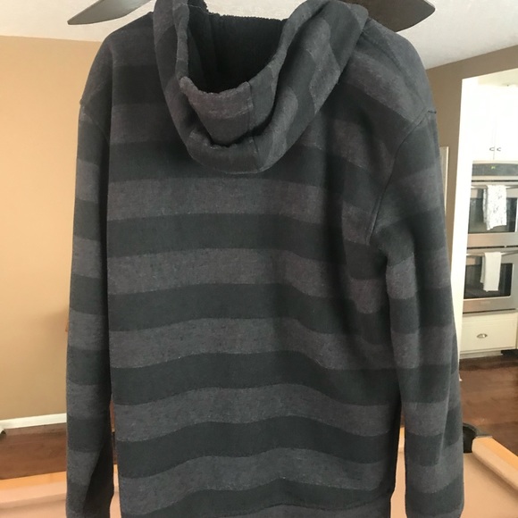 DC | Sweaters | Dc Striped Hoodie With Sherpa Inside Heavy | Poshmark